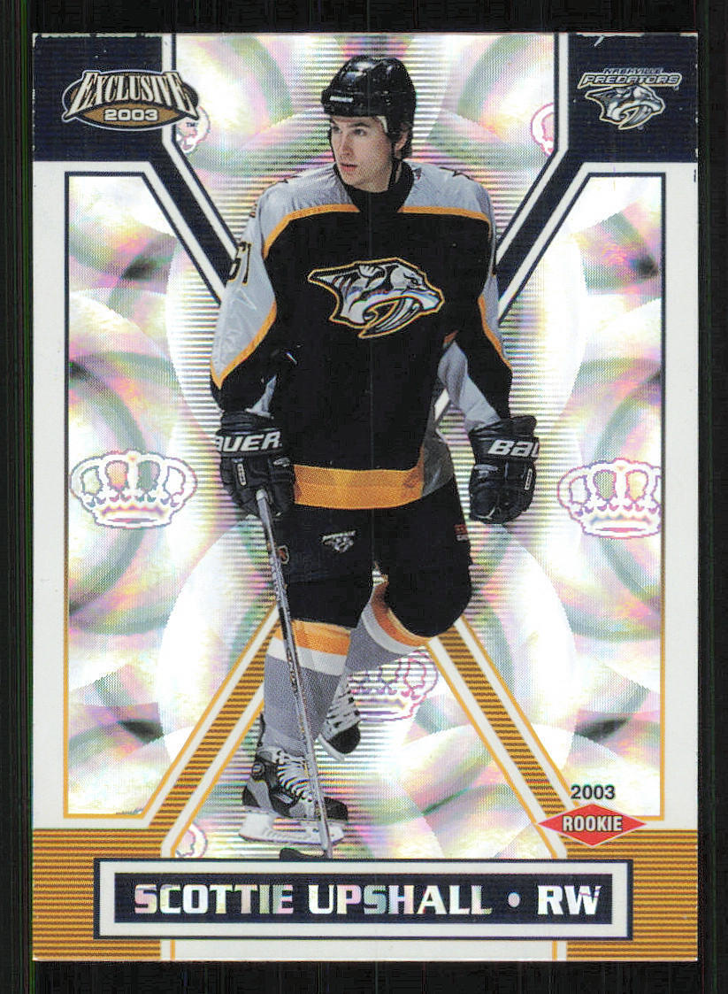 2002-03 Pacific Exclusive #183 Scottie Upshall RC Nashville Predators ...