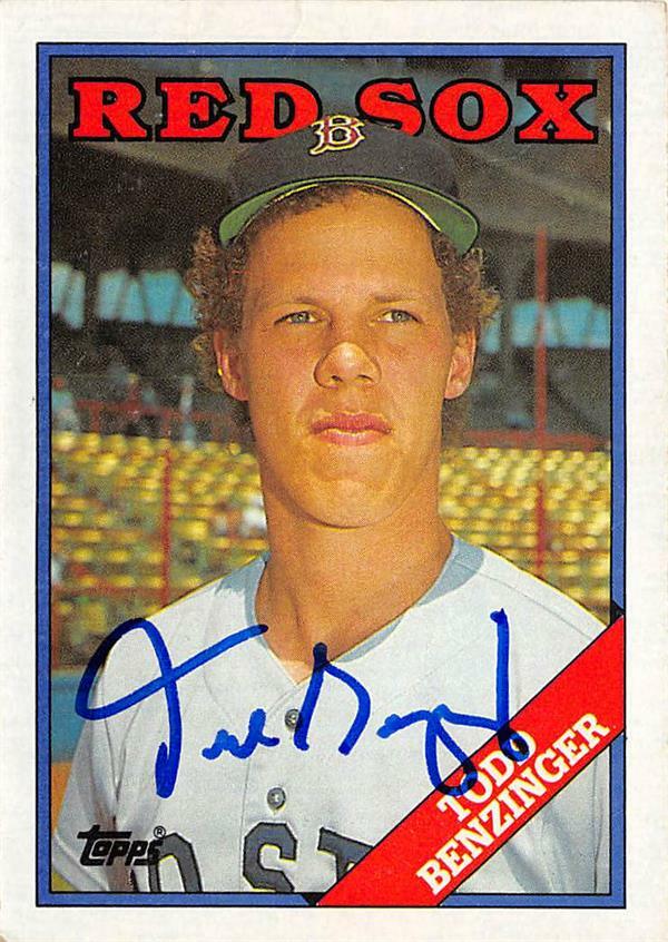 Todd Benzinger autographed Baseball Card (Boston Red Sox) 1988 Topps ...