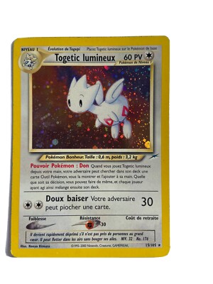French Light Togetic Lumineux 15/105 Neo Destiny Holo Rare WoTC Pokémon ...