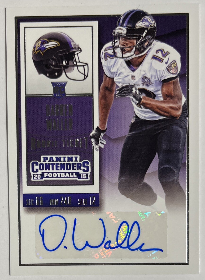 2015 Panini Contenders Darren Waller Rookie Ticket Auto #146 Baltimore ...