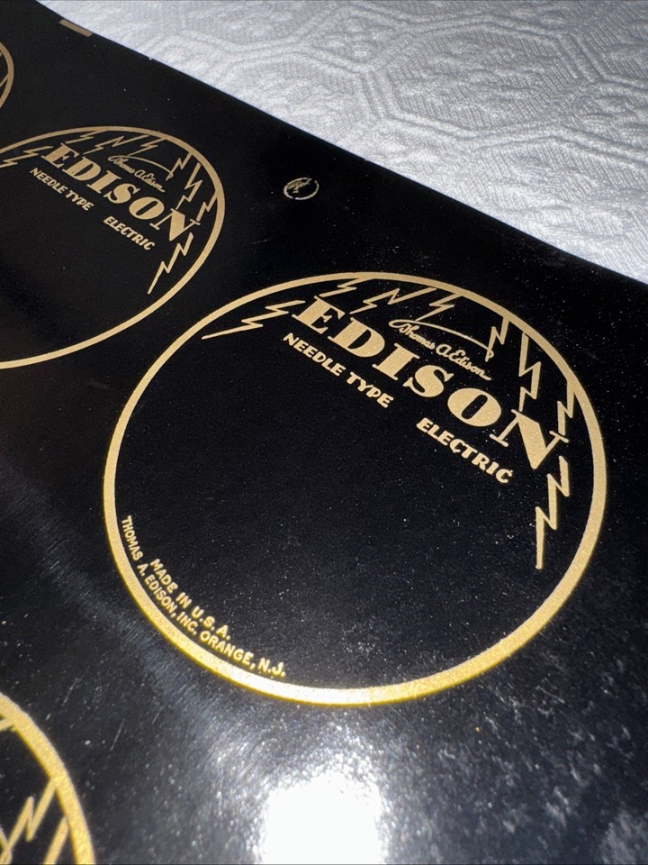 Vintage Thomas Edison Phonograph Uncut Sheet Record Labels | eBay