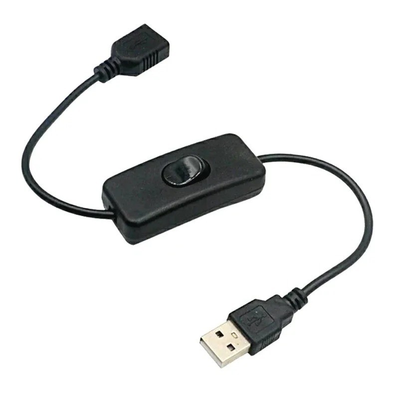 USB Switch Cable ON/OFF Toggle Male to Female Lamp Pi Extension Power ...