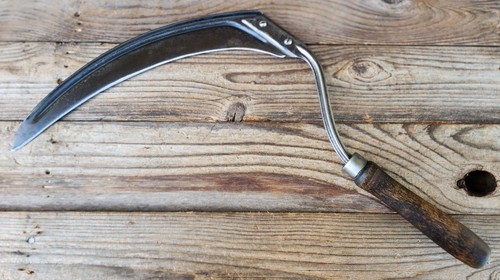 Vintage Hand Sickle w/ Wood Handle & Removable Blade - Farming Garden ...