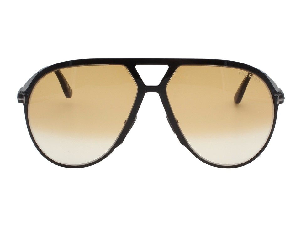 Tom Ford Xavier TF 1060 01F Shiny Black Brown Gradient Sunglasse 64-14 ...