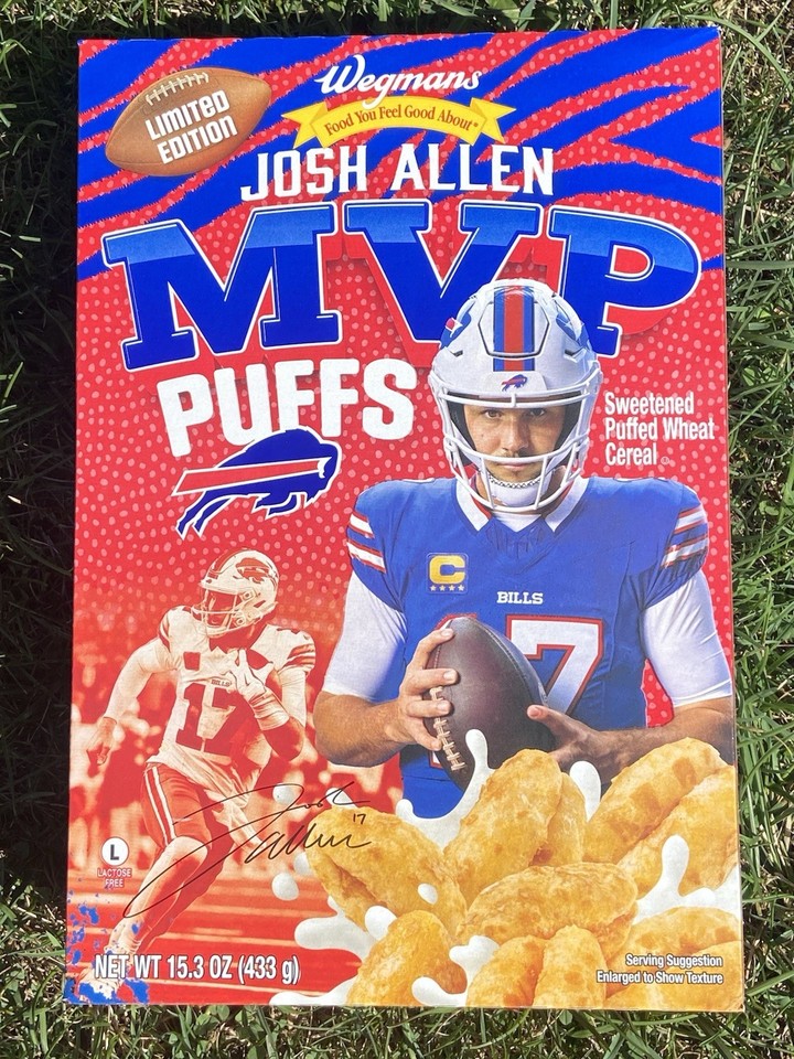 Josh Allen MVP Puffs Cereal & Shopping Bag | eBay