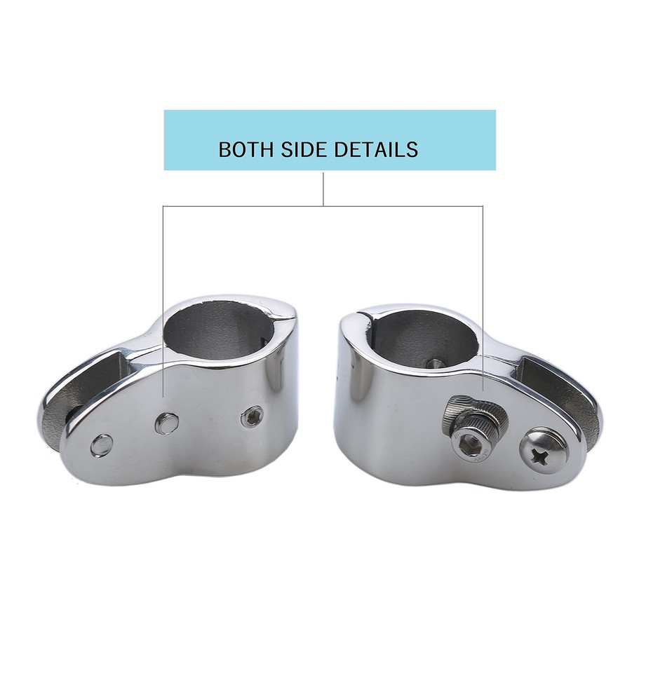 Boat Bimini Top Hinged Jaw Slide Rail Mount 316 Stainless Steel Marine ...