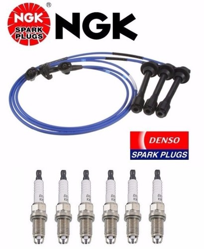 For Toyota 4Runner 6pc Denso Spark Plugs K16TR11 & NGK TE66 Ignition ...