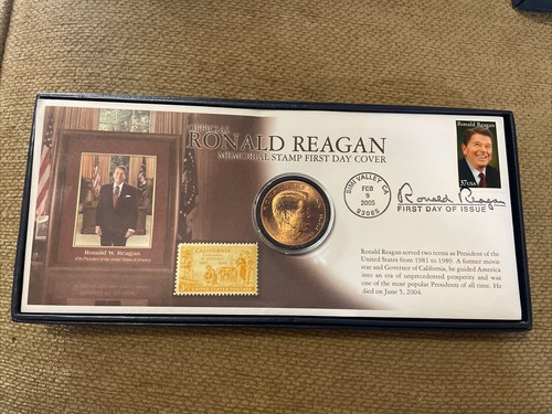 Official Ronald Reagan Memorial Stamp First Day Cover w/Presidential ...