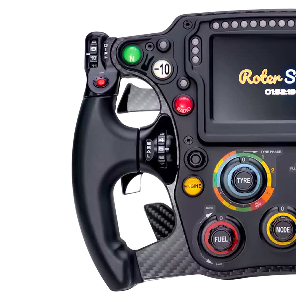 RS16 Formula Racing Steering Wheel 4.3" Display PC Sim USB, 64 Buttons ...