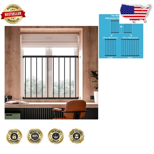 Child and Pet Proof Window Safety Guards - No Drilling, Easy Tension ...