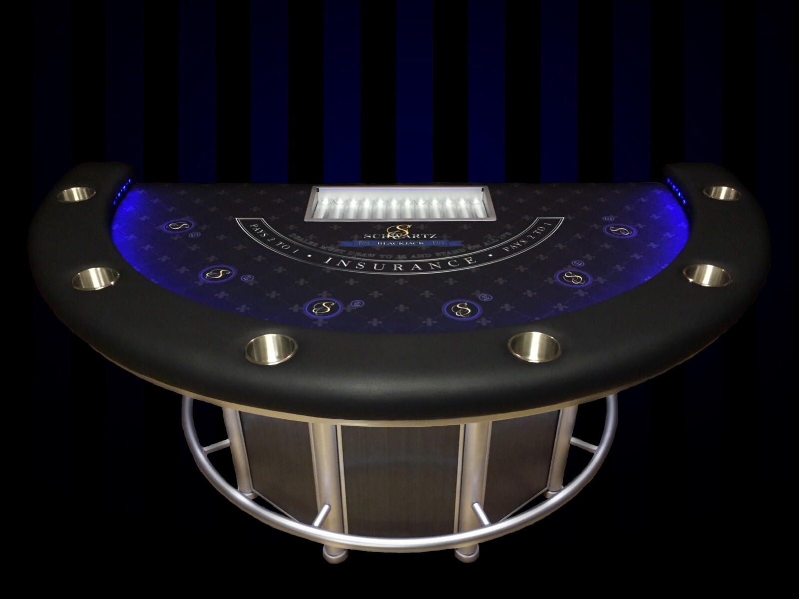 Custom Blackjack Table Double-sided Reversible Playing Surface | eBay