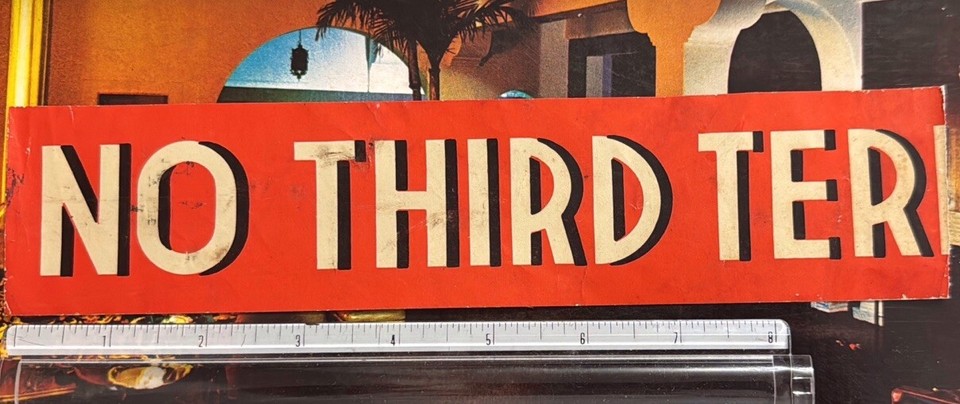 “No Third Term” Political Ad Bumper Sticker 1940s Presidential Race ...