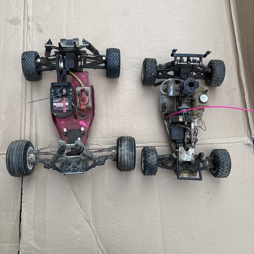 Two Trucks Buggy Vintage 1/10 Nitro Kyosho Rampage GP-10 RC Car Traxxas ...