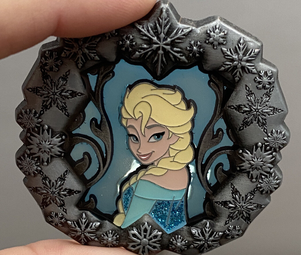 WDI Disney Stained Glass Princess Series Elsa Frozen LE 300 Pin Cast ...