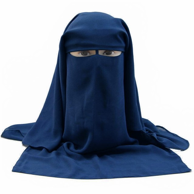 NIQAB MUSLIM HIJAB THREE 3 LAYER ISLAMIC Veil Burqa Saudi Burka Nikab ...