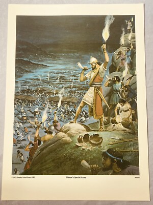 1973 Sunday School Picture Poster 12x17 GIDEON'S SPECIAL ARMY | eBay