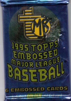 Embossed Topps 1995 ML Baseball Trading Cards Sealed Hobby Pack | eBay