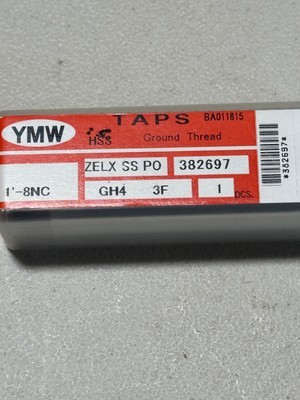 YMW 1-8 Spiral Point Zelx CNC Tap #382697 | eBay