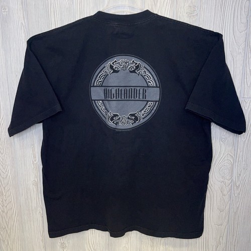 Vintage HIGHLANDER T-shirt Black Size 3XL Official Product Made in USA ...