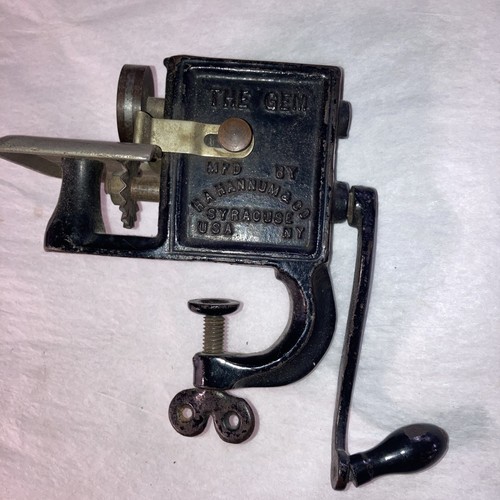 Antique Cast Iron H A Hannum Syracuse New York Sewing Pinking Machine ...