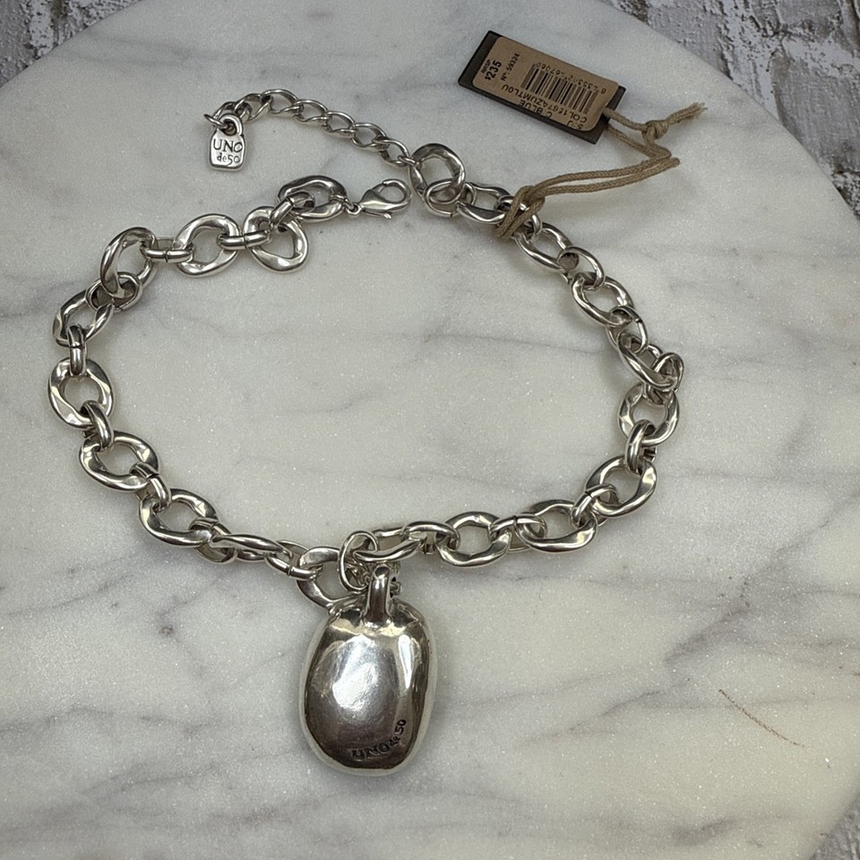 NWT UNO DE 50 SILVERTONE BLUE SWAROVSKI CRYSTAL LIGHT IT UP 16 ...