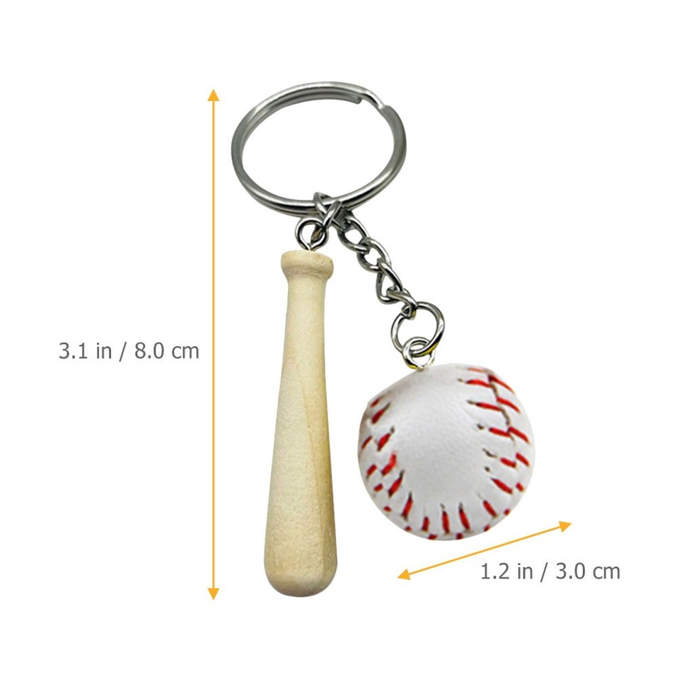 10pcs Baseball Softball Keychain DIY Crafting Keyring Boys Girls Team ...