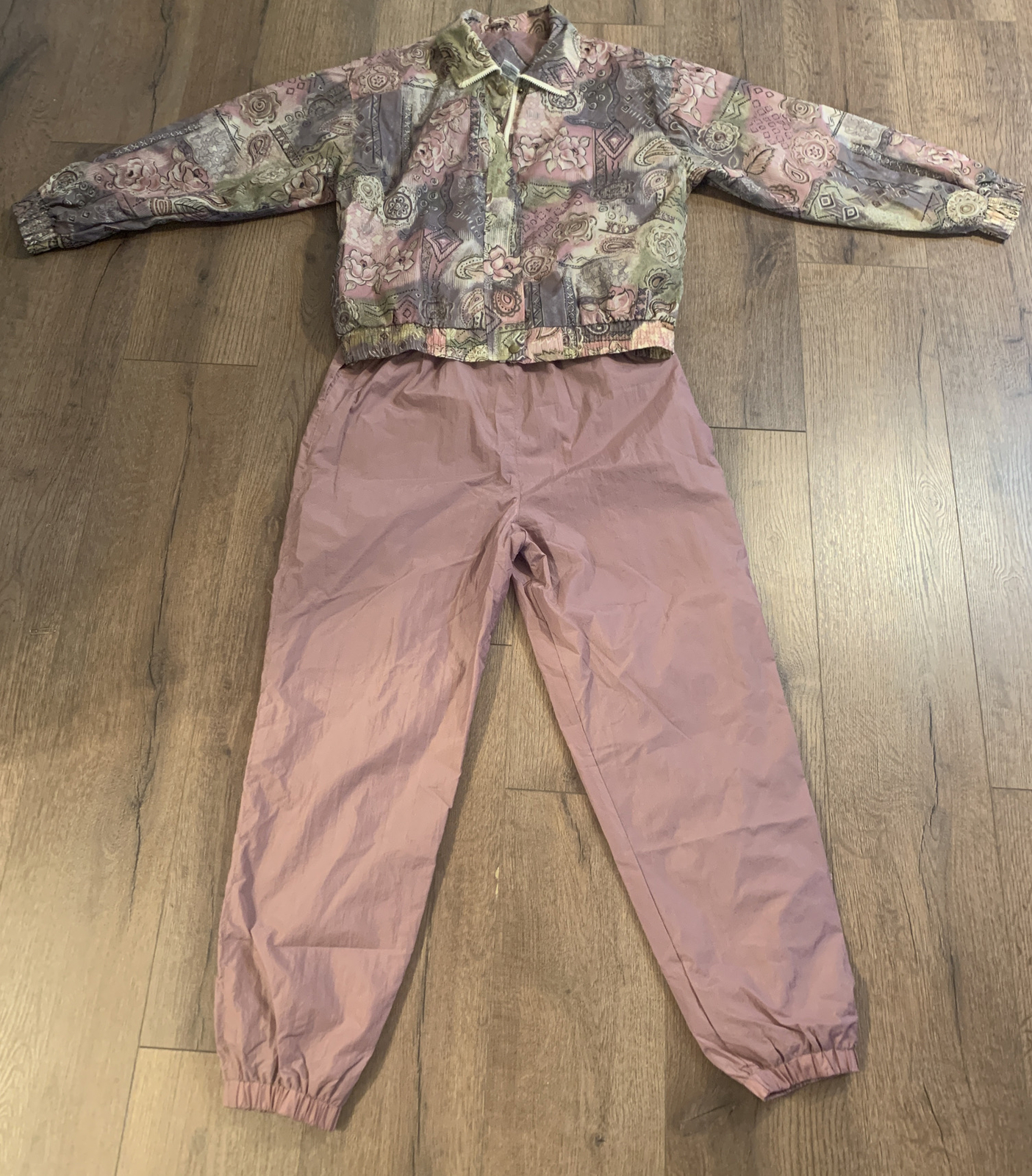 Vintage 80s Westside Connection Track Suit Women Mauv… - Gem