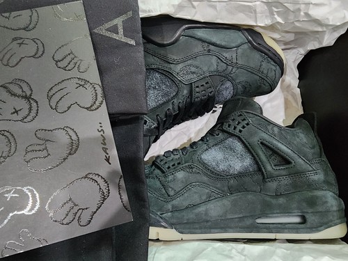 Kaws Jordan 4 Retro (BLACK) US size 8 | eBay