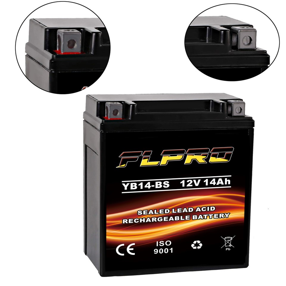 GEL 14Ah Motorcycle ATV Battery Replace YB14-BS YB14-A2 YB14-B2 YTX14AH ...