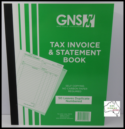 5 x Tax Invoice & Statement Book Duplicate Carbonless 255mm x 200mm ...