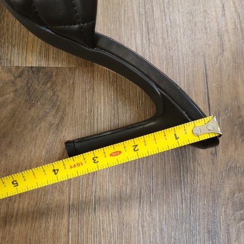 Wild Diva Black Square Open Toe Mule Heel Sandal Quilted Size 8.5 Puffy ...