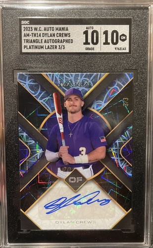 DYLAN CREWS Auto (Jersey # Match) 3/3 SSP - SGC 10 - Wild Card AM-TH14 ...