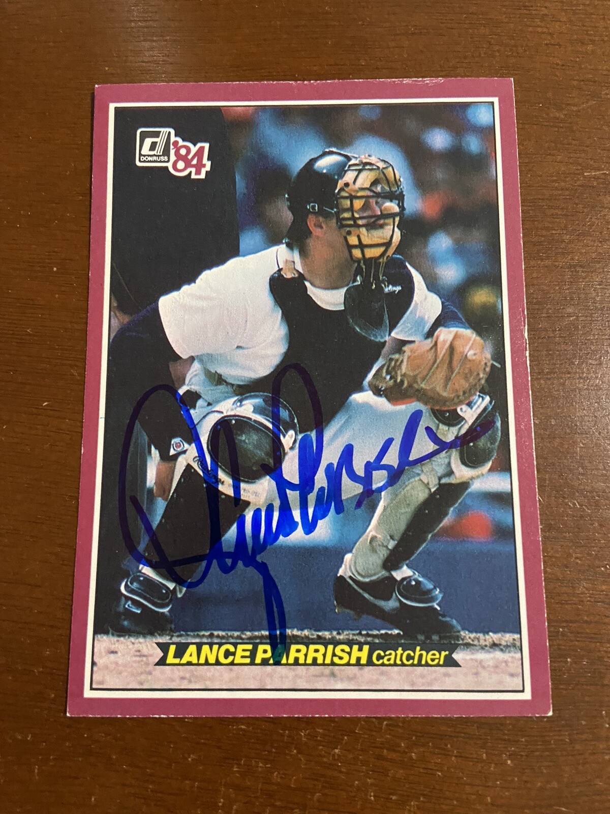 Lance Parrish AUTOGRAPHED 1984 DONRUSS JUMBO CARD SIGNED DETROIT TIGERS ...
