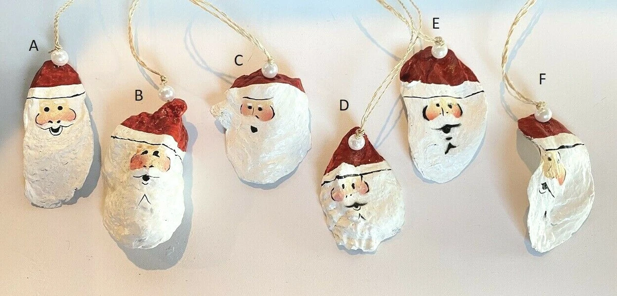 Painted Snowman Oyster Shells