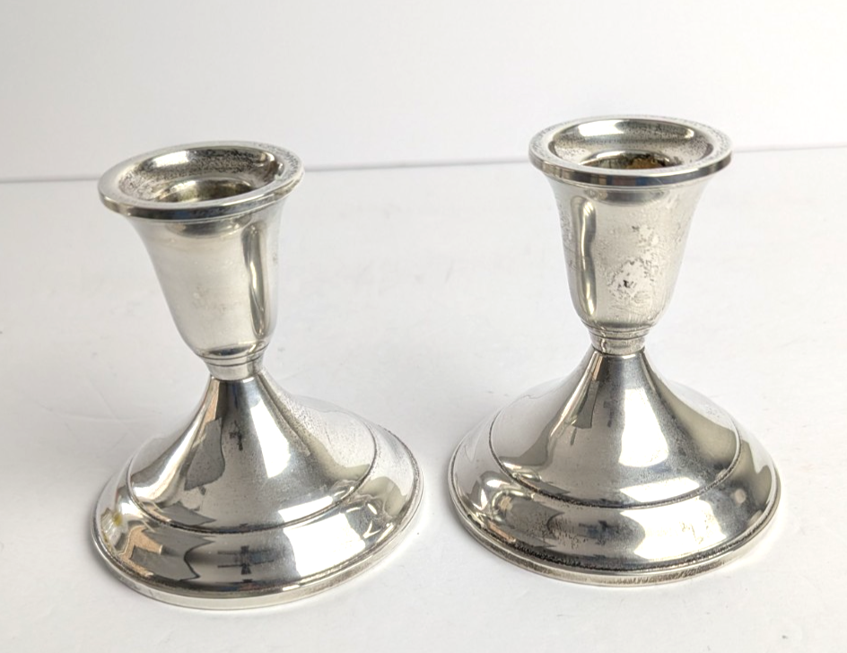 Sterling Silver Towle #512 Estate Vintage Weighted Candlestick Holders ...