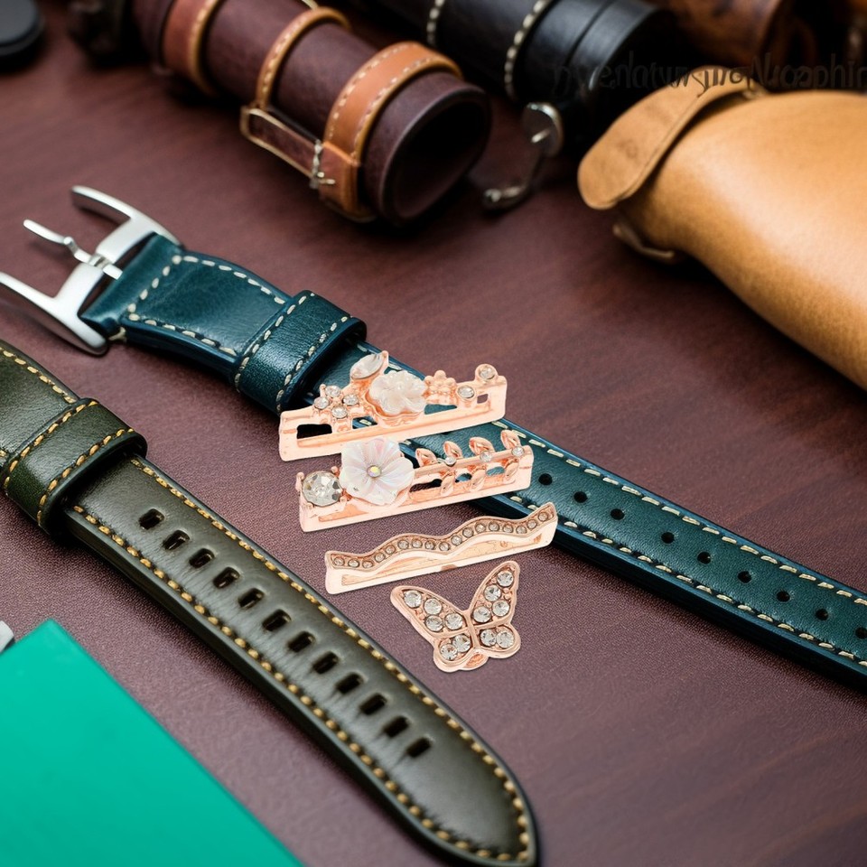 4 Pcs Watch Decoration Smartwatch Strap Ring Loops Charms for Bands ...