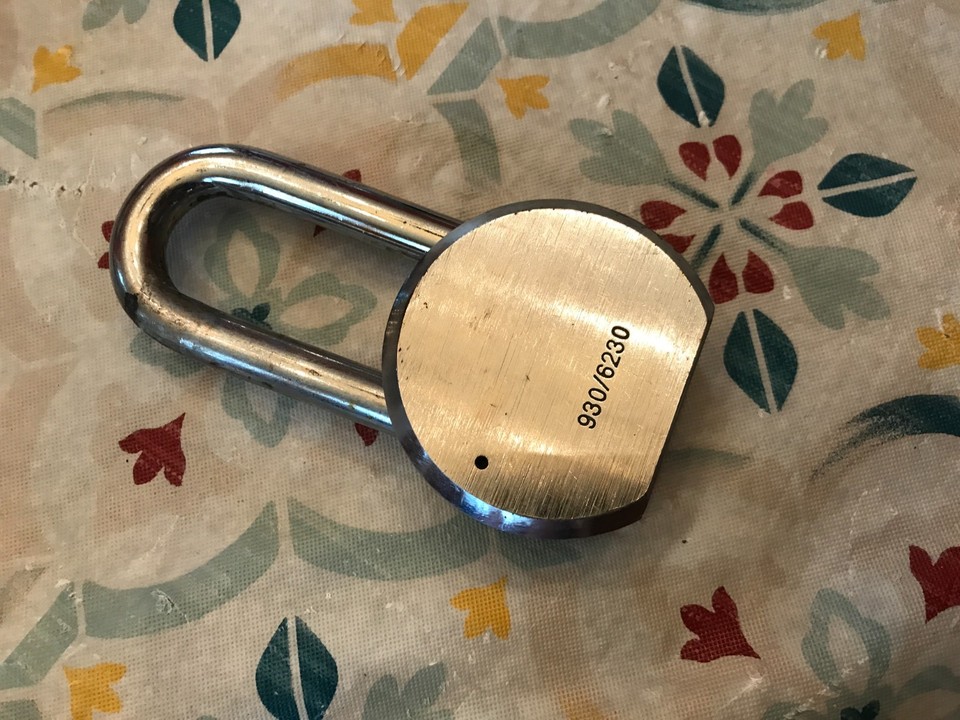 Master Lock 930/6230 KADLHPF Padlock NO Key, Hardened Steel 2.5" x 4.62 ...