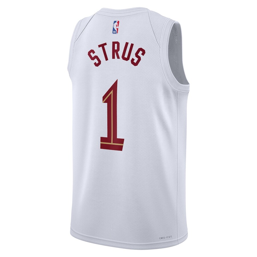 Cleveland Cavaliers Max Strus #1 Nike White 2024/25 Swingman ...