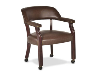 Steve Silver Traditional Tournament Arm Chair With Casters in Brown ...