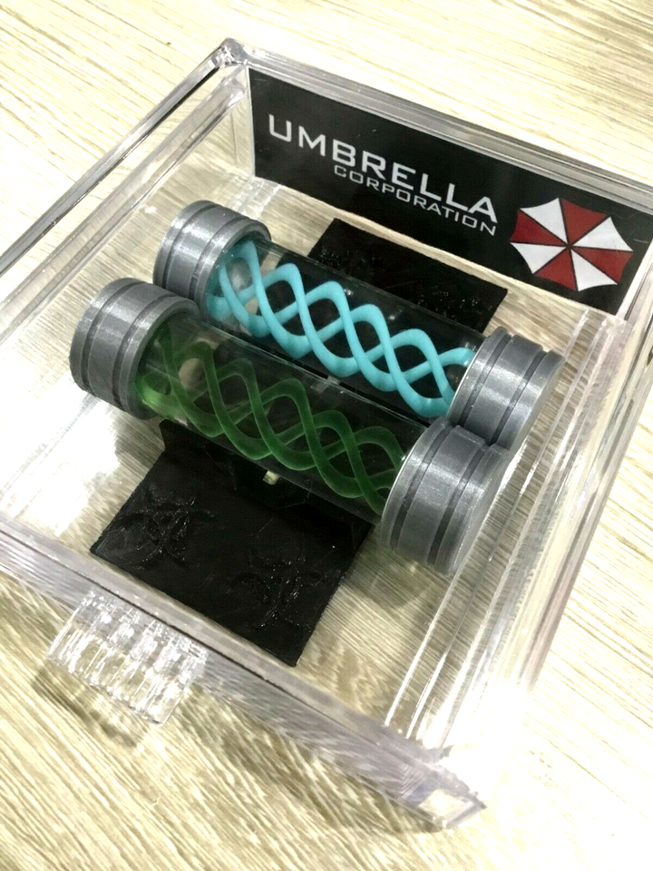 Resident Evil Umbrella Corporation T-Virus Prop & Antidote With Display ...