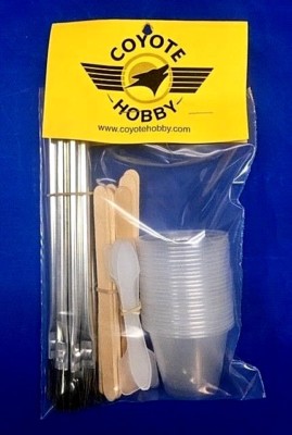 Hobby Grade Epoxy Resin Mixing Kit 20 cups, 20 Sticks 10 Brushes 5 ...