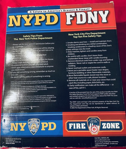 '2002 *Vintage REAL HEROES Limited Edition FDNY & NYPD 9/11 Action ...