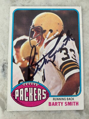 Barty Smith signed GREEN BAY PACKERS card 1976 TOPPS | eBay