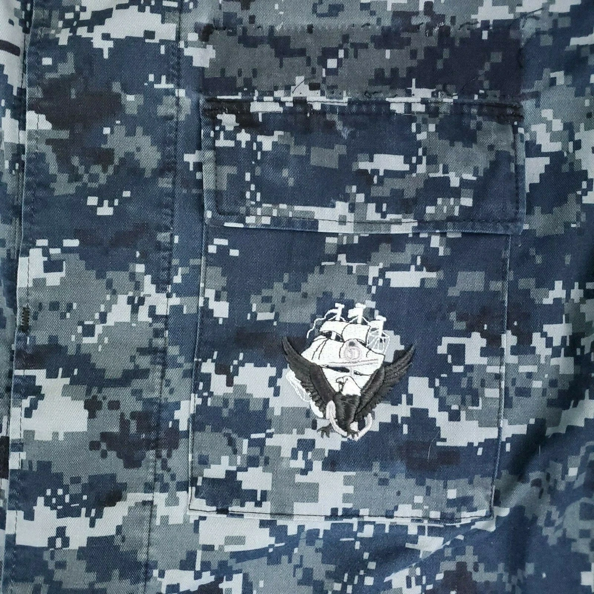 Navy Blue Digital Camo Wallpaper