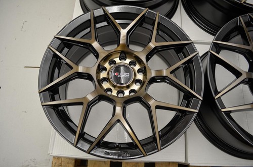 16x7 Kudo Racing Heartless Wheels Rims | 5x100 5x114.3 5x4.5 | Black w ...