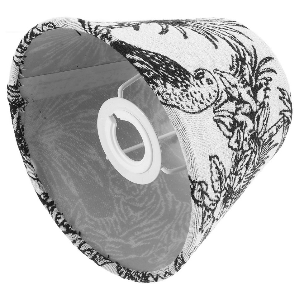 Barrel Small Lamp Shade 7inch Small Fabric Lampshade Embroidered Bird ...