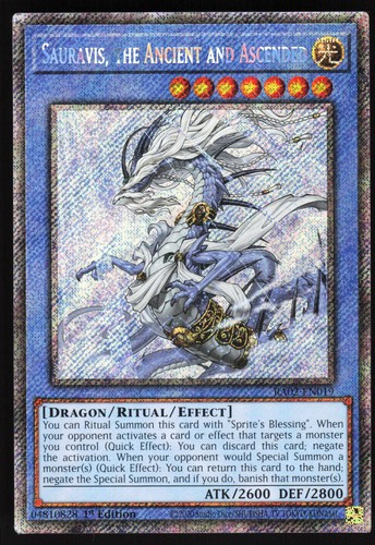 Sauravis, the Ancient and Ascended RA02-EN019 Yugioh TCG Card Secret ...