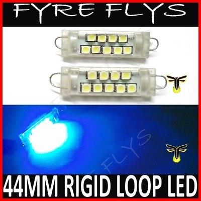 Blue 44mm Rigid Loop 9 LED Bulbs 211-2 212-2 214-2 578 door courtesy ...