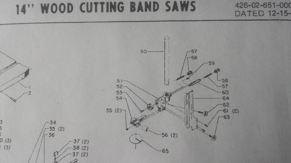 Riser Block kit or Height attachment Delta 14" Bandsaw w/1" round post ...