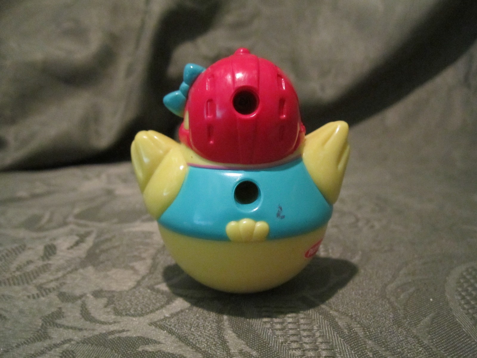 Playskool People Weebles ZUZIE Q Chicken farm barn red helmet teal bow ...